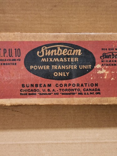 NEW SUNBEAM MIXMASTER MIXER POWER TRANSFER UNIT NO. PU 10 | eBay