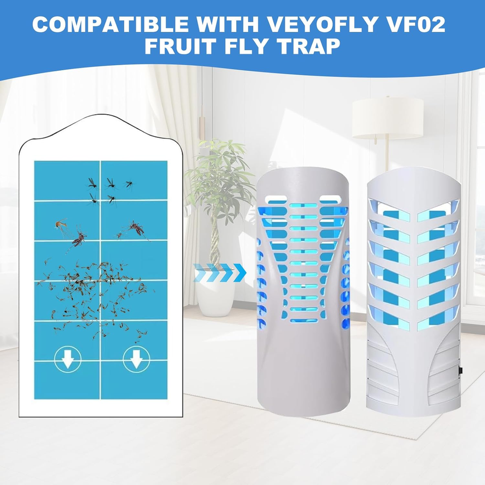 10 Pack Flying Insect Trap Refill Glue Boards for VEYOFLY VF02 Fruit ...