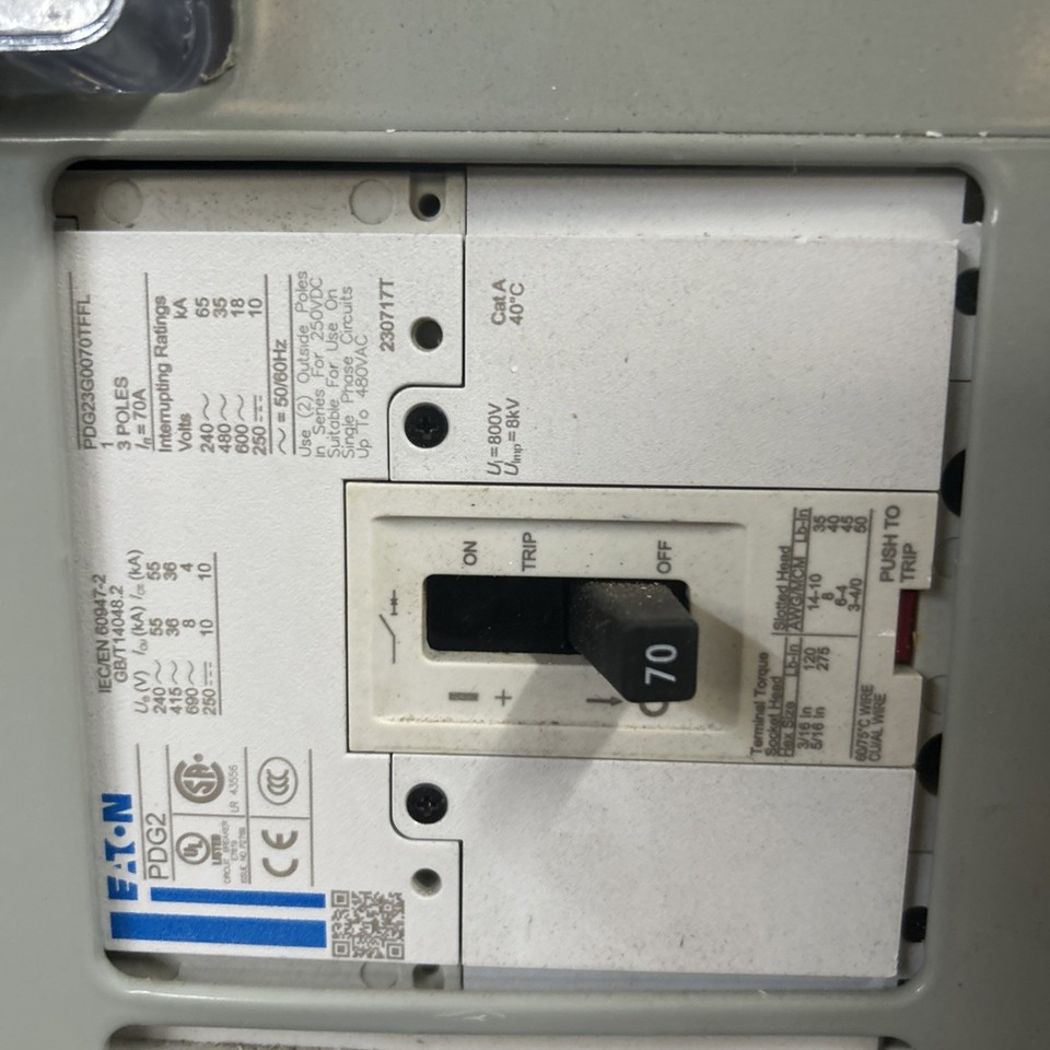 Eaton PRL3X Panel 480/277v 250 AMP 3 phase With Surge Protection | eBay