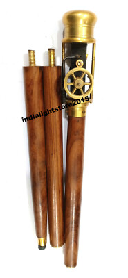 Nautical Brass Steam Engine Handle Wooden Walking Stick Brass Canes ...