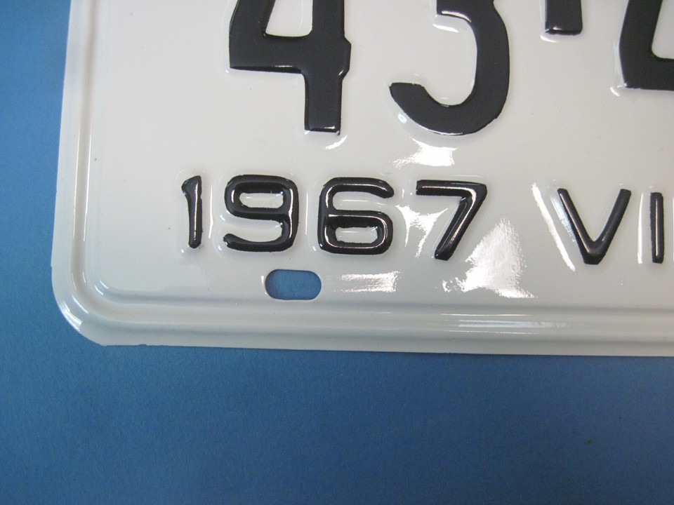 Pair 1967 Virginia License Plates Professionally restored show quality ...