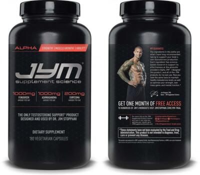 JYM Testosterone Booster - Ashwagandha, Fenugreek, Eurycoma, Damiana ...