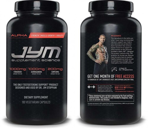 JYM Testosterone Booster - Ashwagandha, Fenugreek, Eurycoma, Damiana ...