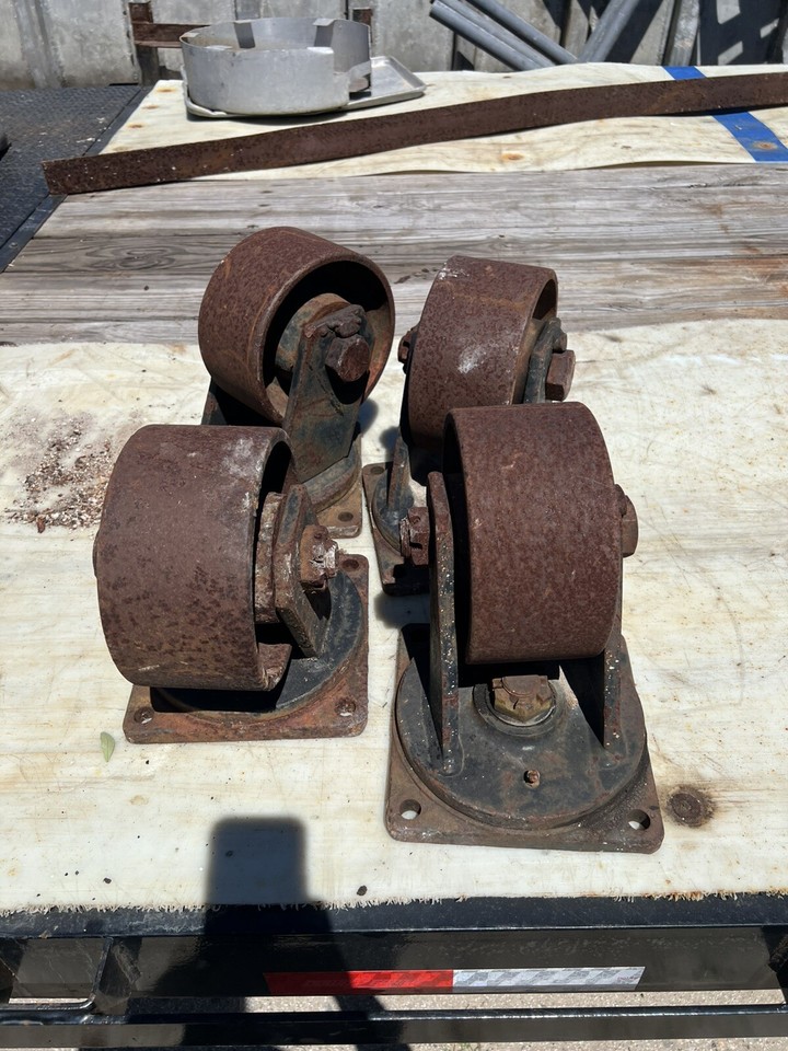 Huge 8” Steel Industrial Caster Wheel Extra Large Working Prefabricated ...