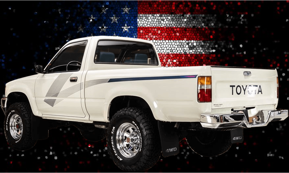 VINTAGE STYLE VINYL DECALS, GRAPHICS ,STICKERS FIT 89 TOYOTA PICKUP 4X4 ...