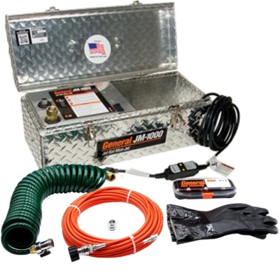 General Wire JM-1000 Electric 1500 PSI 1.4 GPM Sewer Jetter w/ 50' x 1/ ...