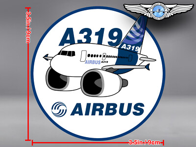 AIRBUS A319 A 319 PUDGY ROUND DECAL / STICKER | eBay
