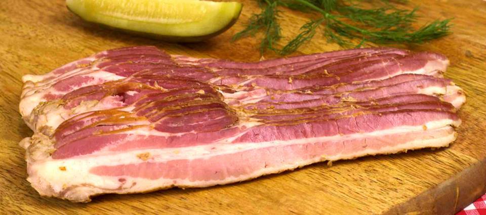 Slab Bacon Low Salt Skinless Fully Cooked Smoked EXTRA LEAN !! US ...