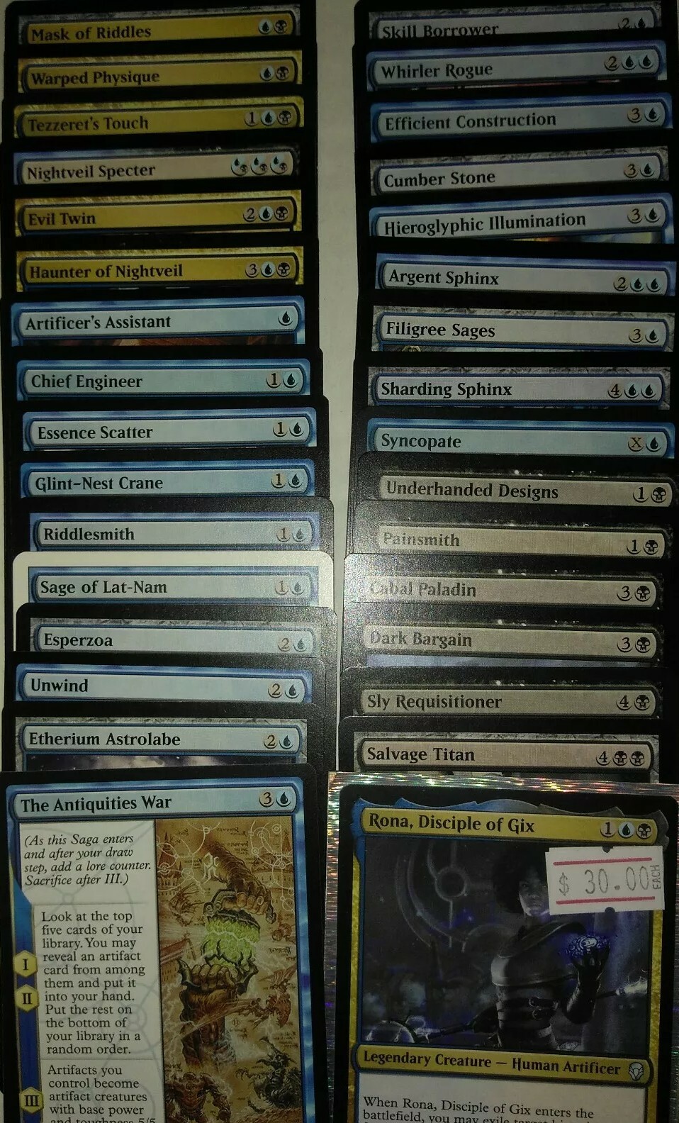 MTG Commander Deck - Rona, Disciple of Gix Magic the Gathering Dimir ...