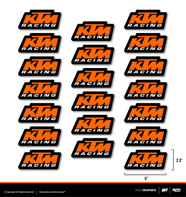 KTM Sticker Decal 20 pcs 5" X 2.3 | eBay