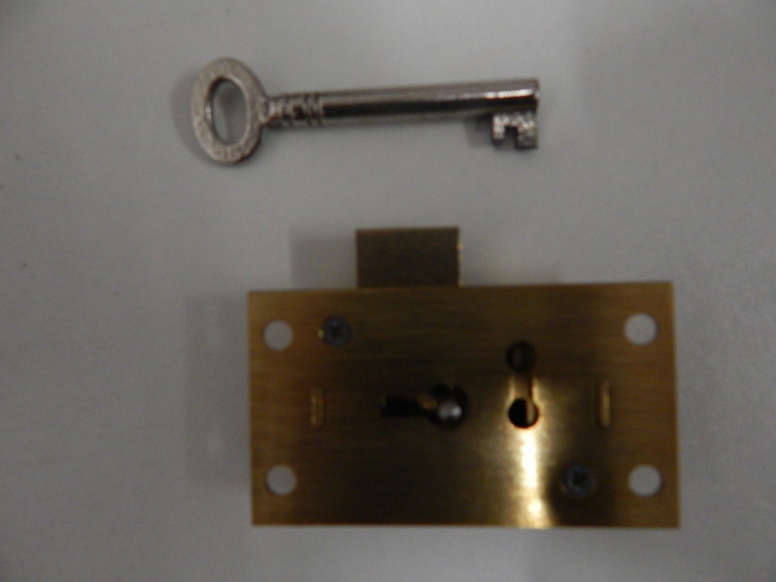 Desk lock solid brass 2 lever brand new with key made in England | eBay
