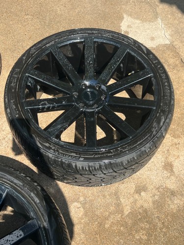 24 inch dub edition black rims and lionhart tires | eBay
