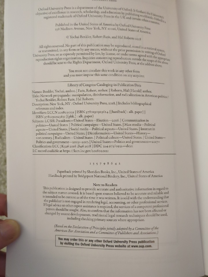 Network Propaganda: Manipulation, Disinformation, and Radicalization in ...