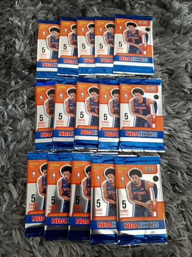 Lot of (15) NBA Hoops 21-22 Basketball 2021-2022 5 Card Packs..Fast ...
