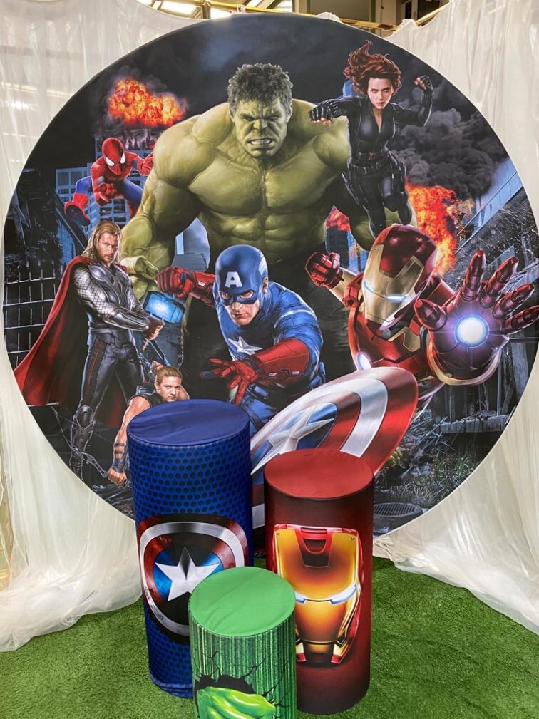 NEW-017 Avengers Theme 2m Round Backdrop Avengers Backdrop Circle ...