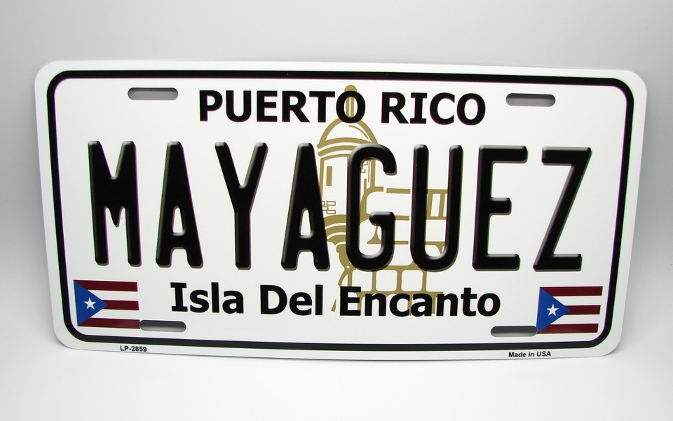 PUERTO RICO MAYAGUEZ ISLA DEL ENCANTO METAL CAR NOVELTY LICENSE PLATE ...