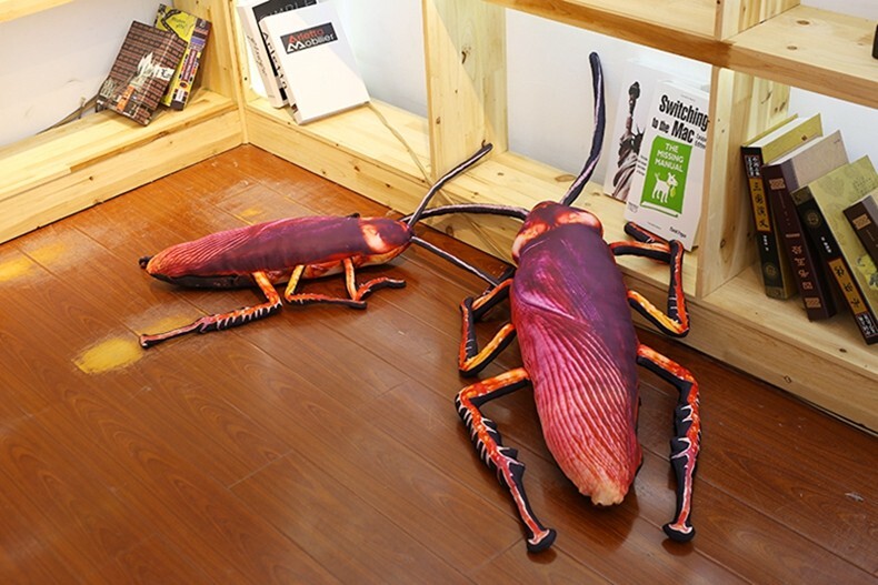 NEW 21" Funny Huge Fake Cockroach Stuffed Plush Toy Insect Halloween ...