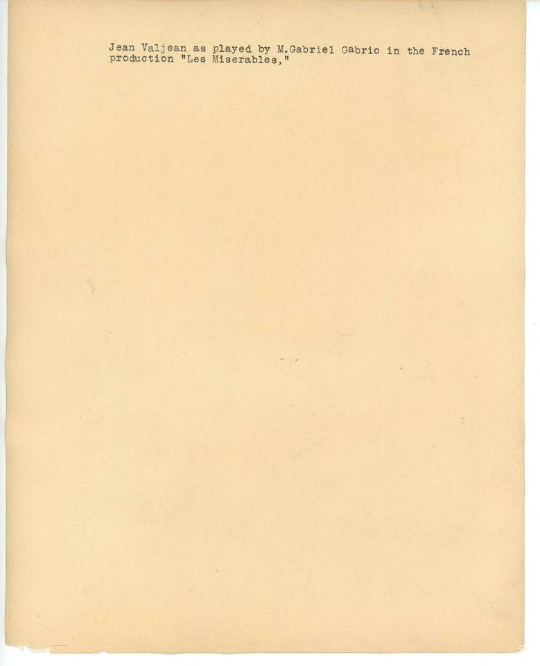 Vintage 8x10 Photo Les Misérables (1925 film) Gabriel Gabrio | eBay