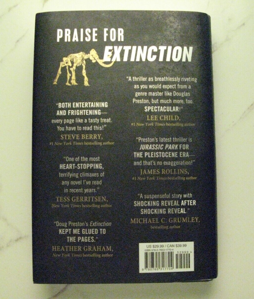 Extinction : A Novel by Douglas Preston. 1st Hardcover Edition 2024 By ...