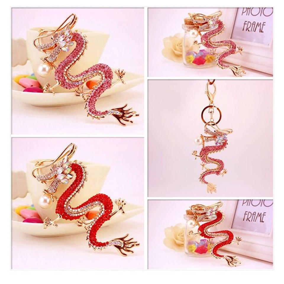Cute Keychains for Car Keys Accessory Chinese New Year Dragon Pendant ...
