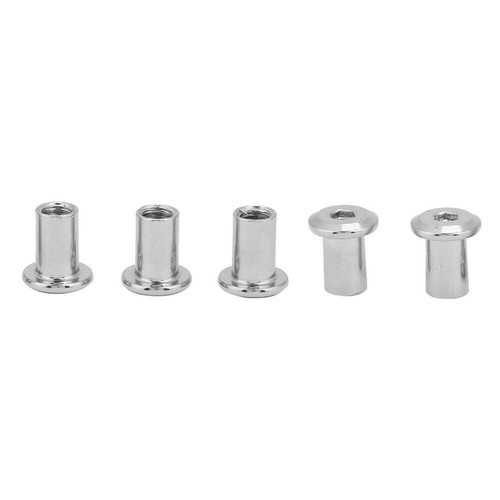 Iron Plated Nickel Flat Nuts Hex Nut Round Head Sleeve Furniture(M6*15 ...