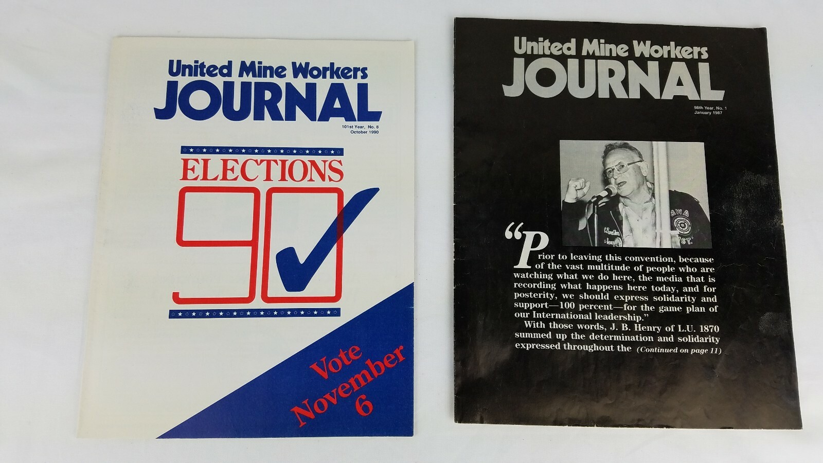 Vintage UMWA Union Briefcase, Election Manual, Membership Cards, & More ...