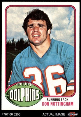 1976 Topps #134 Don Nottingham Dolphins Kent St 6 - EX/MT | eBay