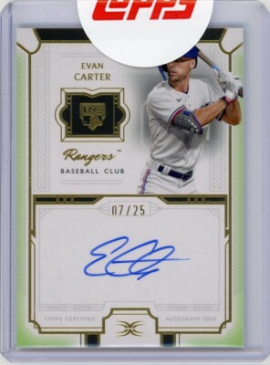Evan Carter 2024 Topps Definitive autograph rookie card #'d 07/25 | eBay