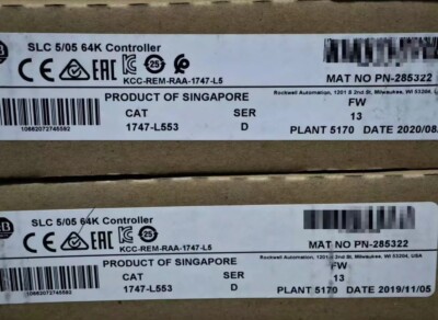 1747-L553 Rockwell AB SLC 5/05 Controller 64K Memory 1747L553 | eBay