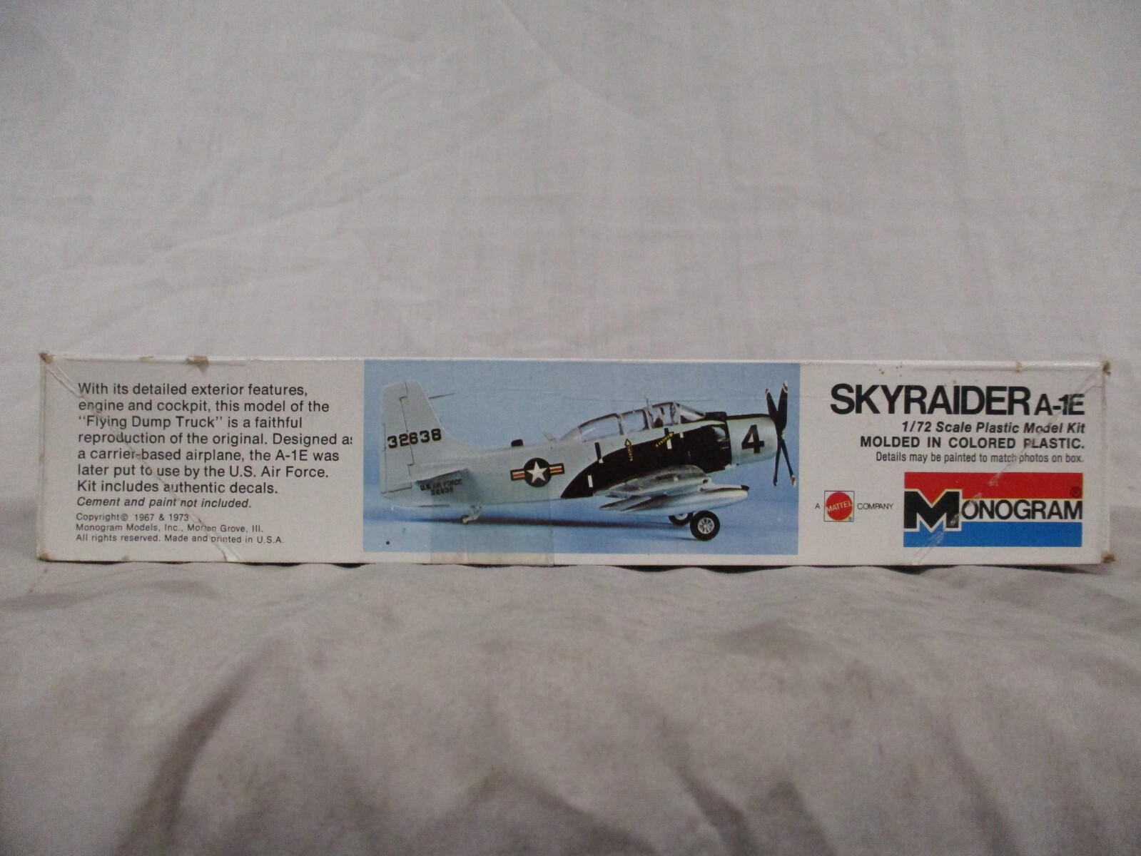 Douglas Skyraider A-1e 1/72 Monogram Vintage Model Kit 6807 for sale ...