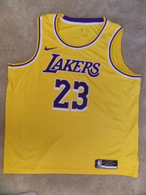 Los Angeles Lakers Jersey, # 23 LeBron James, Nike 2XL Yellow | eBay