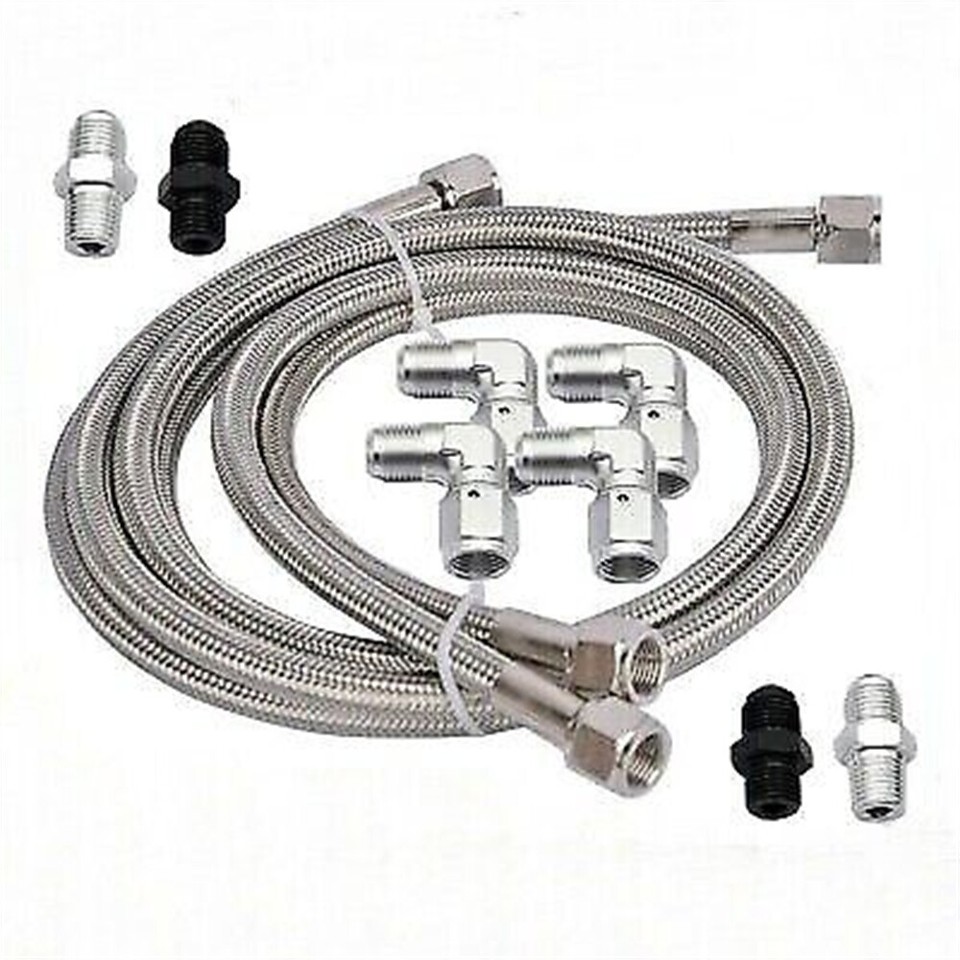 SS Braided New Automatic Transmission Cooler Line Kit -6AN for GM 6L80E ...