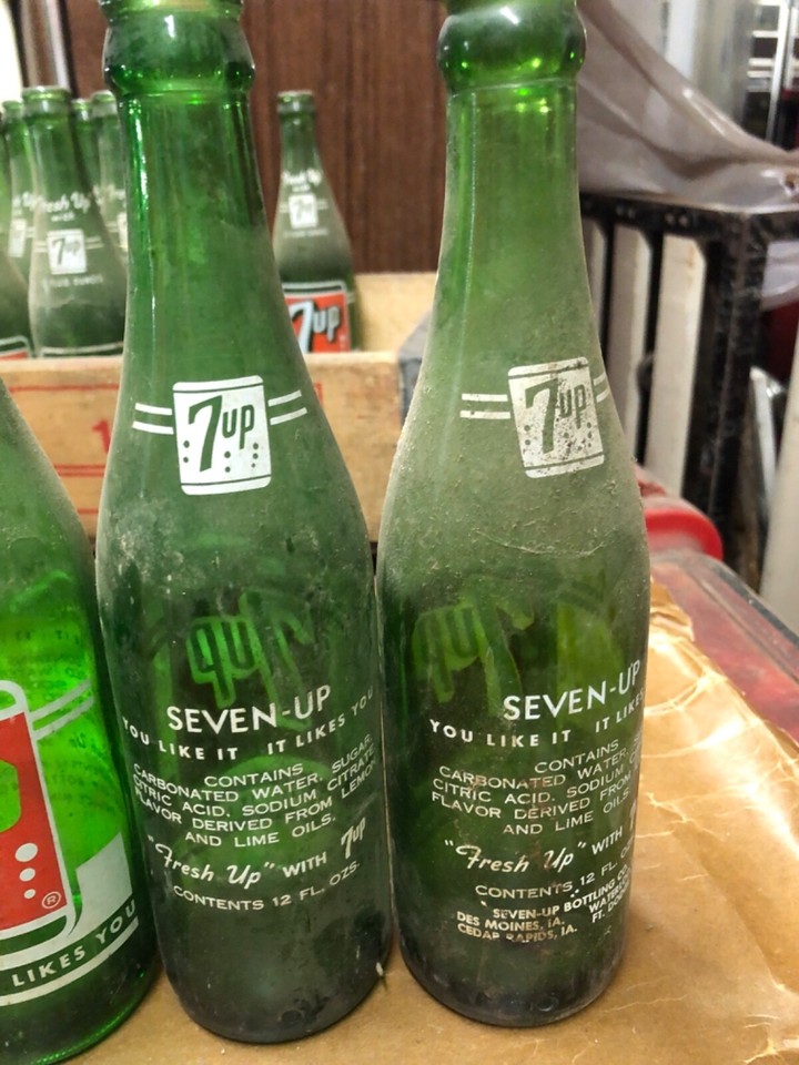 12 oz Bottle 7Up Green Glass. You Like It - It Likes You, Fresh Up With ...