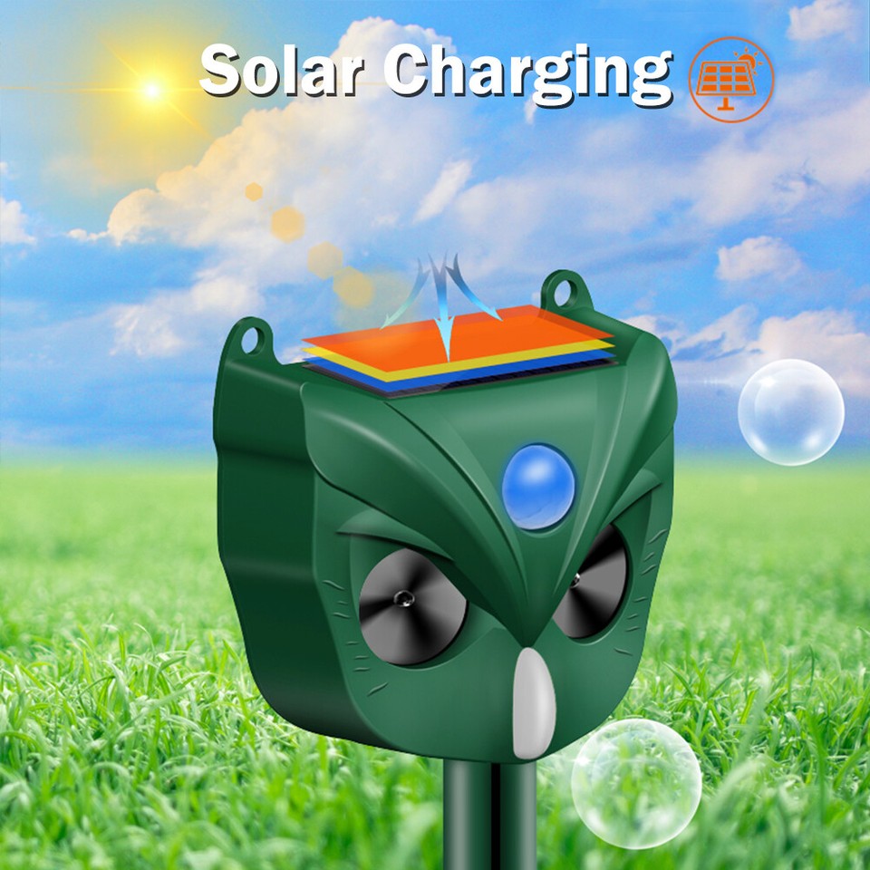 Animal Repeller Sound and Light Alarm Bird Repellents Farm Pest Control ...