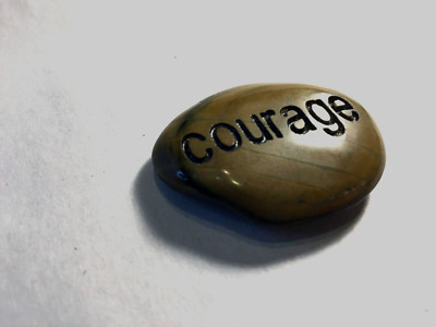 Engraved Rock / stone ~ "Courage" (1-3/4" x 1-1/4") | eBay