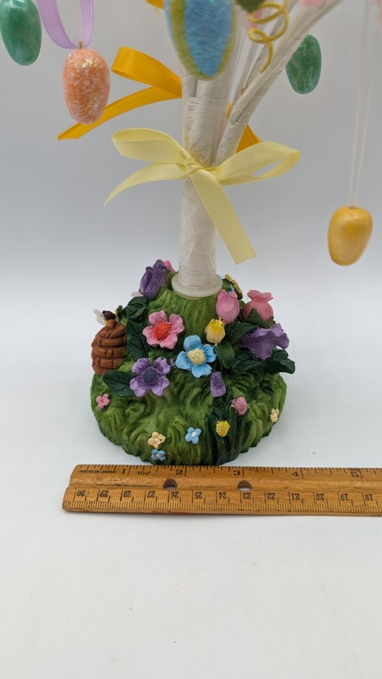 VTG Fiber Optic Light Up Easter Tree 14" Colorful Spring w/ Ornaments ...