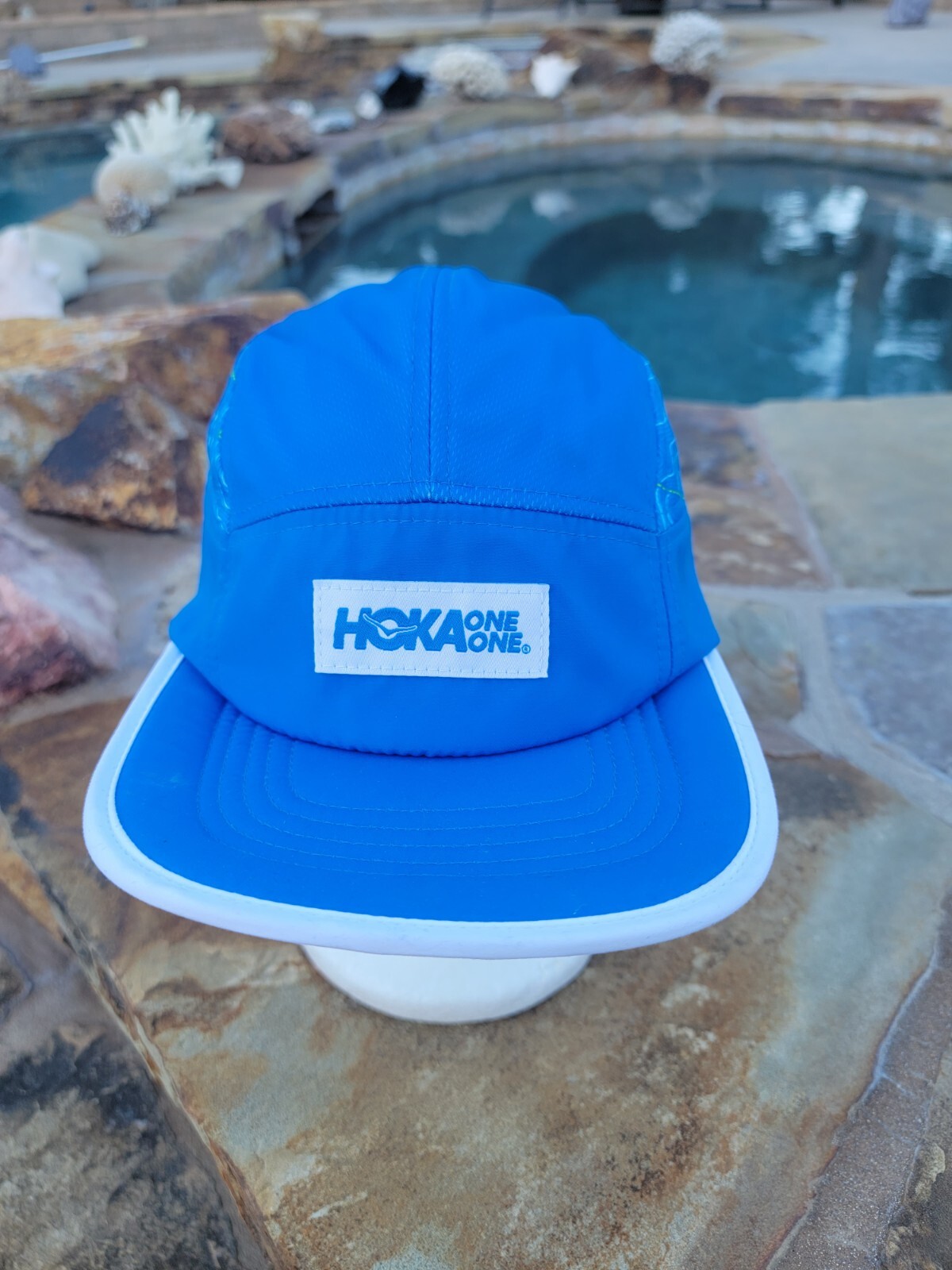 HOKA One One Hat Cap Mesh Adjustable Time to Fly Blue… - Gem