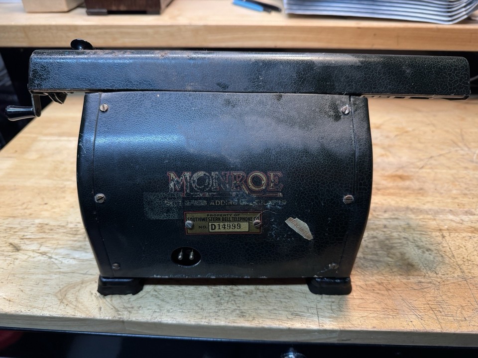 Antique Monroe High Speed Adding Machine Calculator Electric No 1 No ...