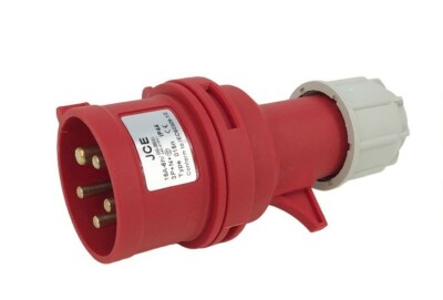 JCE 16 AMP 5 Pin Red 415V 3 Phase Industrial Trailing Plug. IP44 Rated ...