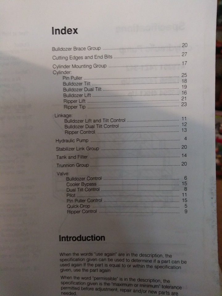 CAT Specifications D11N Tractor Hydraulics SENR3288-02 | eBay