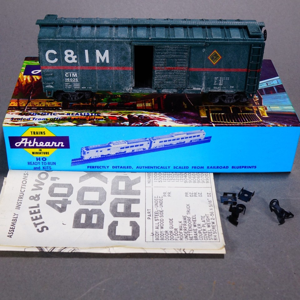 Vintage ATHEARN Blue Box HO Scale Weathered Look BOX CAR in Box #16025 ...