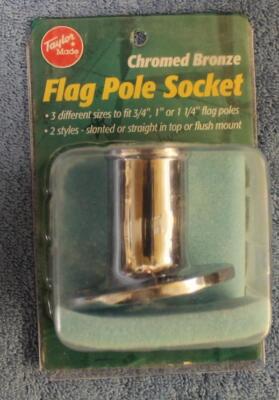 Taylor Made #959 Stainless Steel Surface Mount Angled FlagPole Socket 1 ...