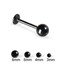 Labret/Chin Stud Titanium IP Black 4mm Ball 14 Gauge 3/8" Body * | eBay