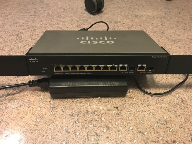 Cisco SG300-10P 10-Port Gigabit Poe Managed Network Switch for sale ...