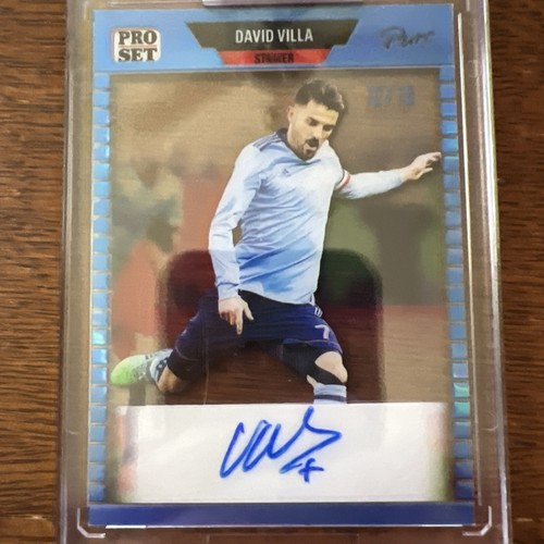 2023 Leaf Pro Set Pure David Villa Auto Blue 12/15 #89-DV1 Barcelona ...
