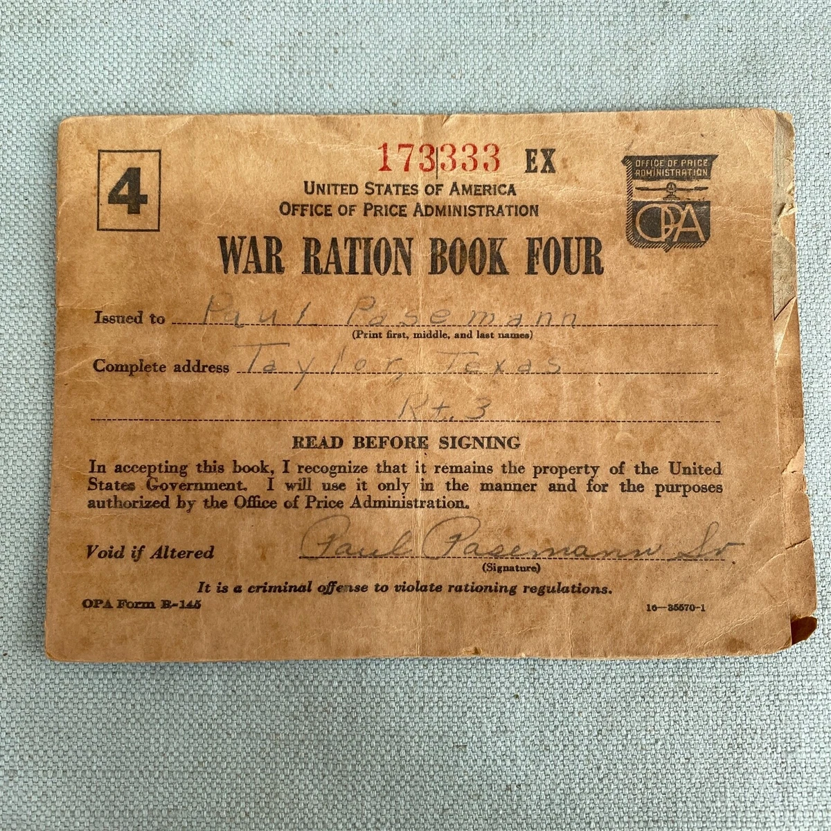 Office Of Price Administration