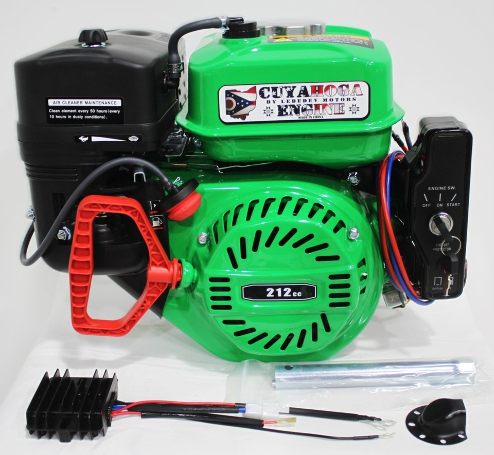 ENGINE 7.5HP 212 cc Charging Coils 100W 4-stroke ELECTRIC Start Go-Kart ...