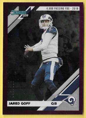 2019 Donruss Purple Jared Goff Rams 477/500 | eBay