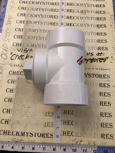 DWV PVC Test Tee With Plug 3" per 4 Each for sale online | eBay