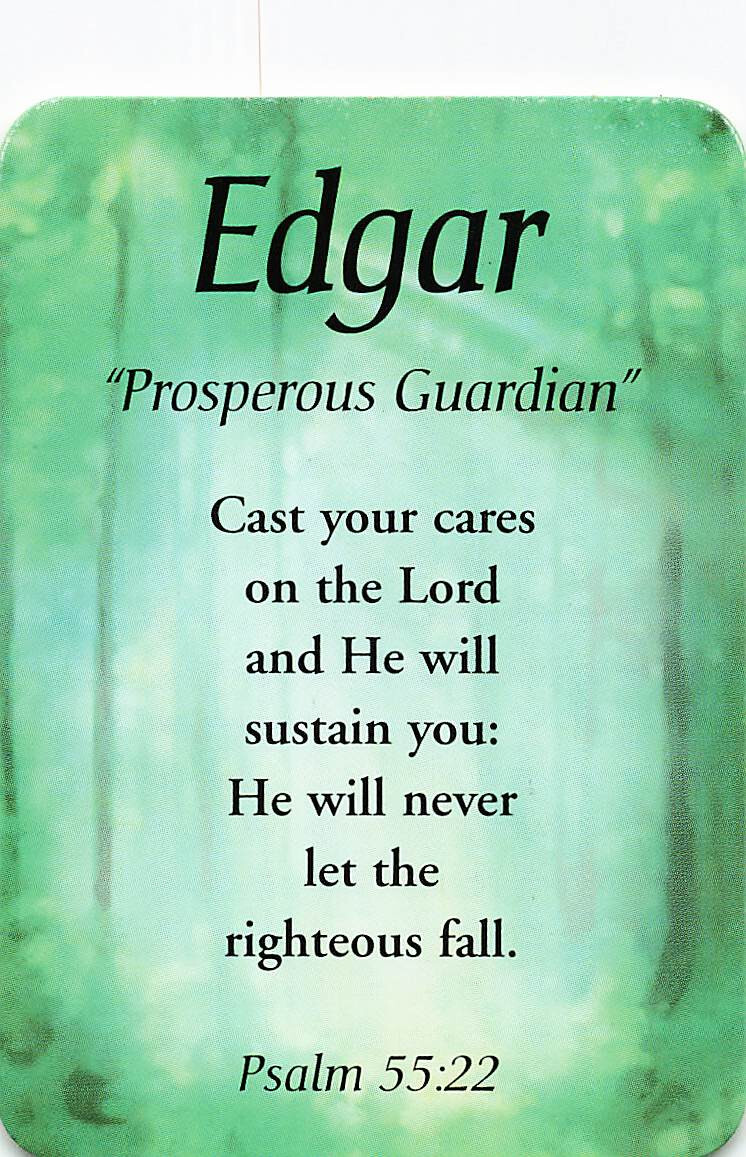 Edgar "Prosperous Guardian" Keepsake Name Meaning Card with Verse | eBay